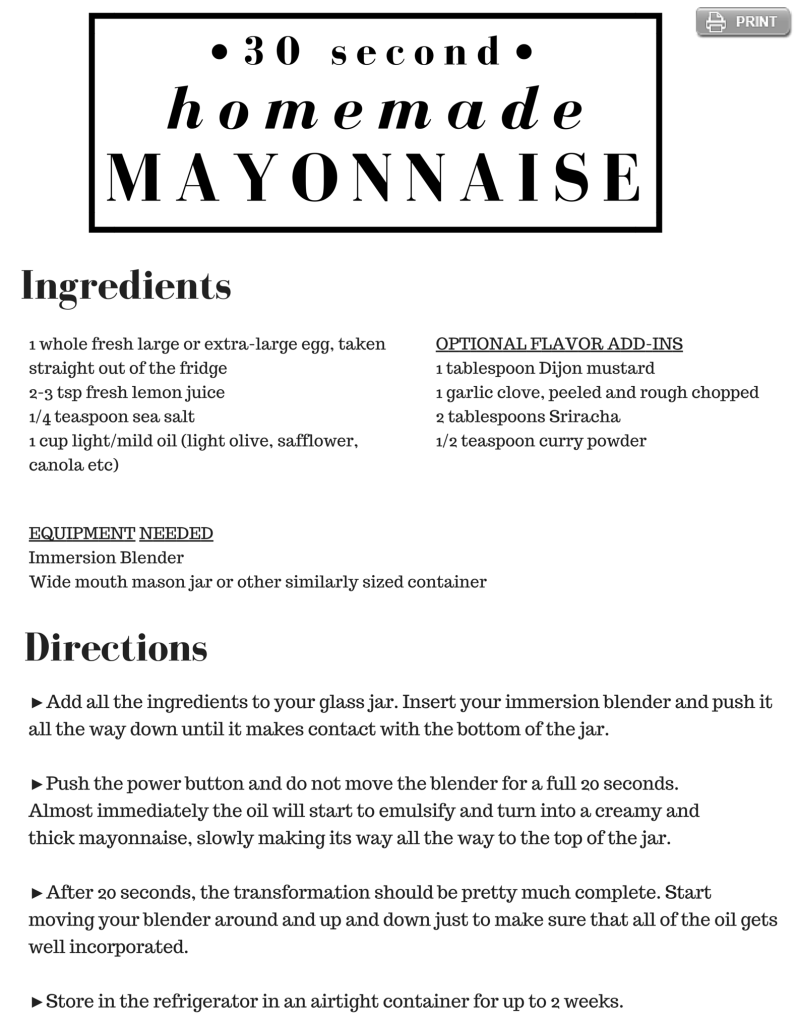 Homemade Mayo | Eat Laugh Craft- A Healthy Living Blog